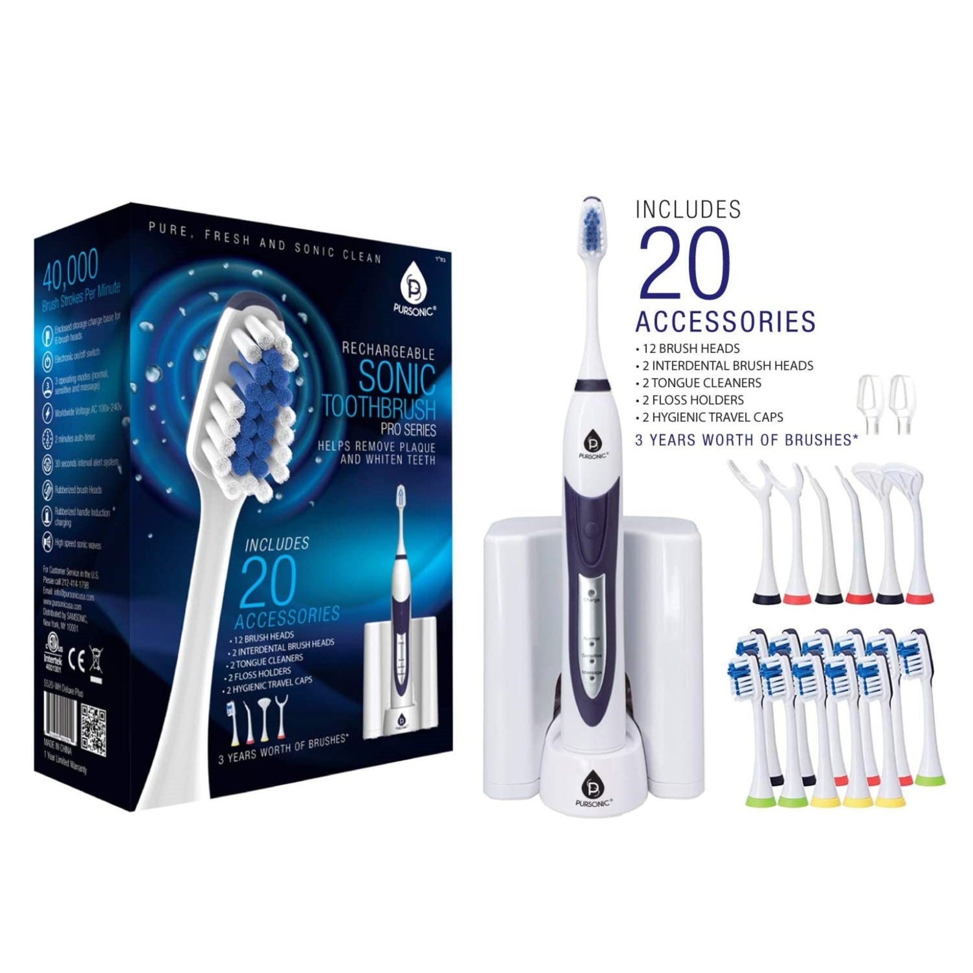 Sonic Toothbrush Pro Series | 40,000 Strokes Per Minute – MediOTC